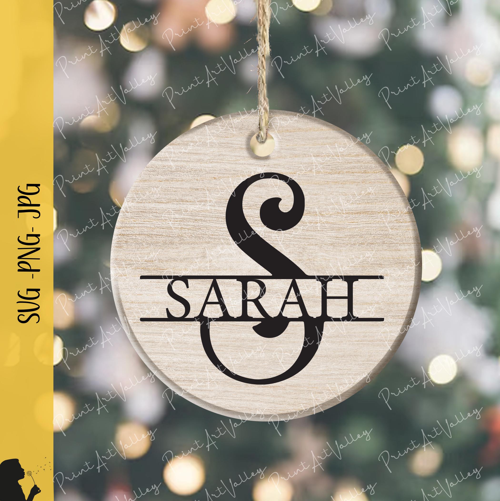 Split Monogram Letters SVG PNG DXF Custom Name Initials Ornaments ...