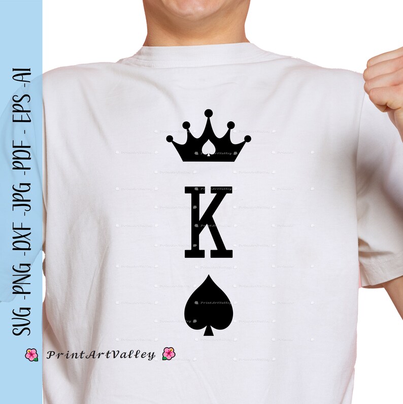 King Svg Spades Gift for Him King and Queen Svg Black King Png Spades ...