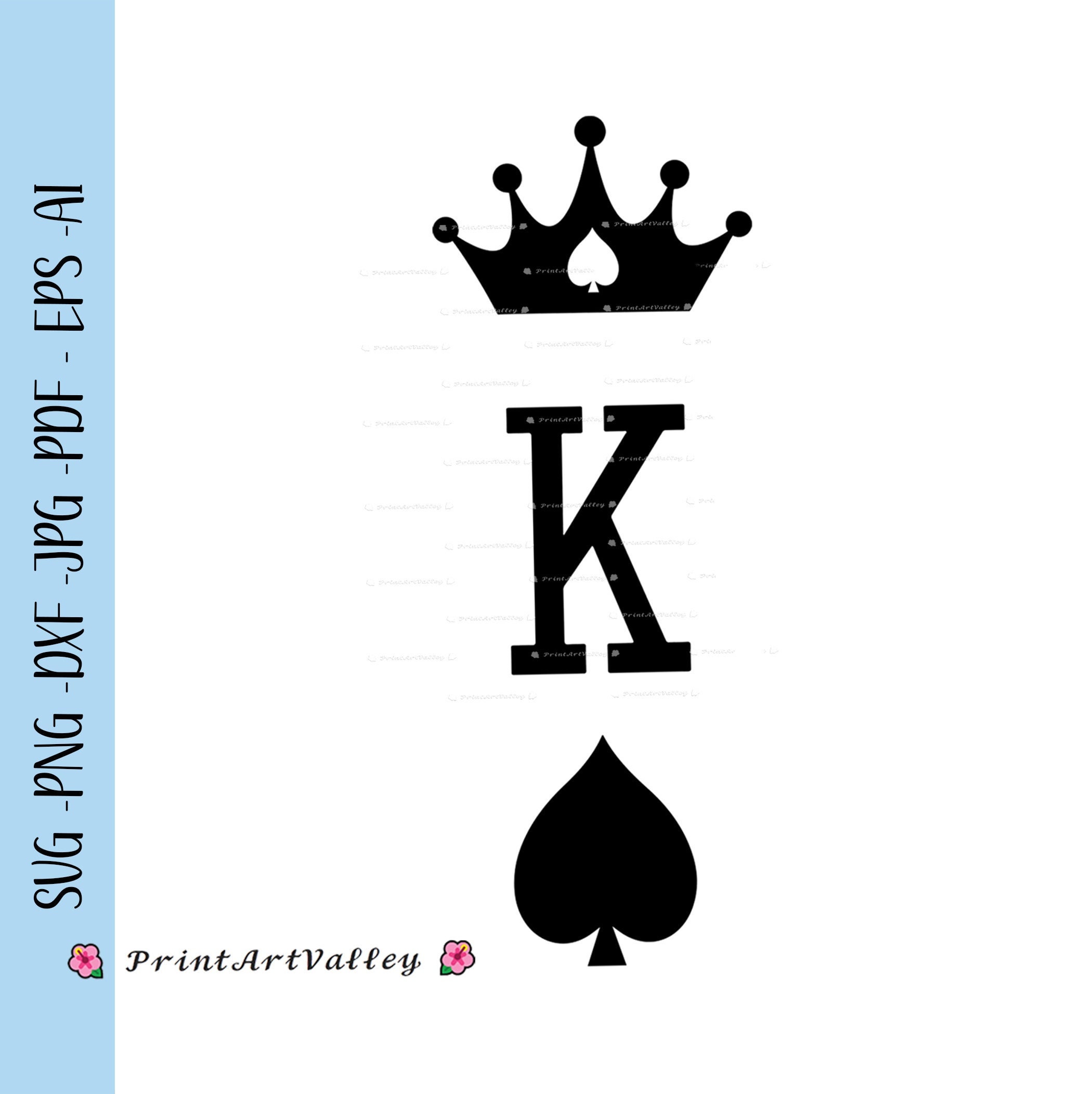 King Svg Spades Gift for Him King and Queen Svg Black King Png Spades ...