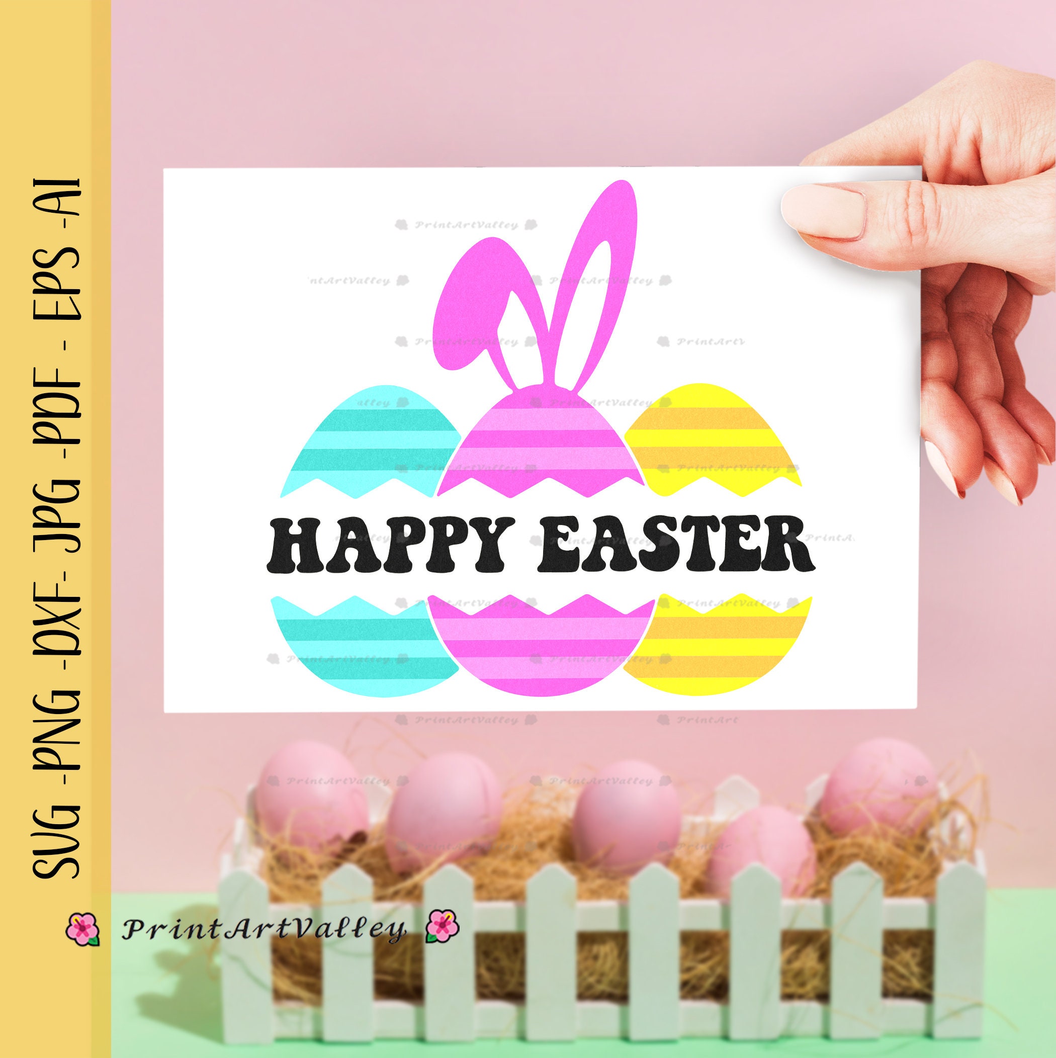 Pascua SVG, Huevo de Pascua Clipart SVG, Feliz Pascua Svg Conejito de ...