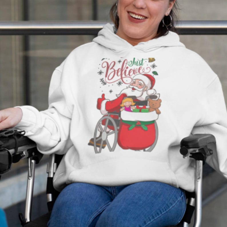 Just Believe Png Santa in Wheelchair Santa Jpg Eps Christmas Santa Png ...