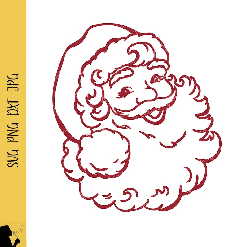 Santa Claus Svg Retro Santa Png Christmas Santa Ornament Santa Claus ...