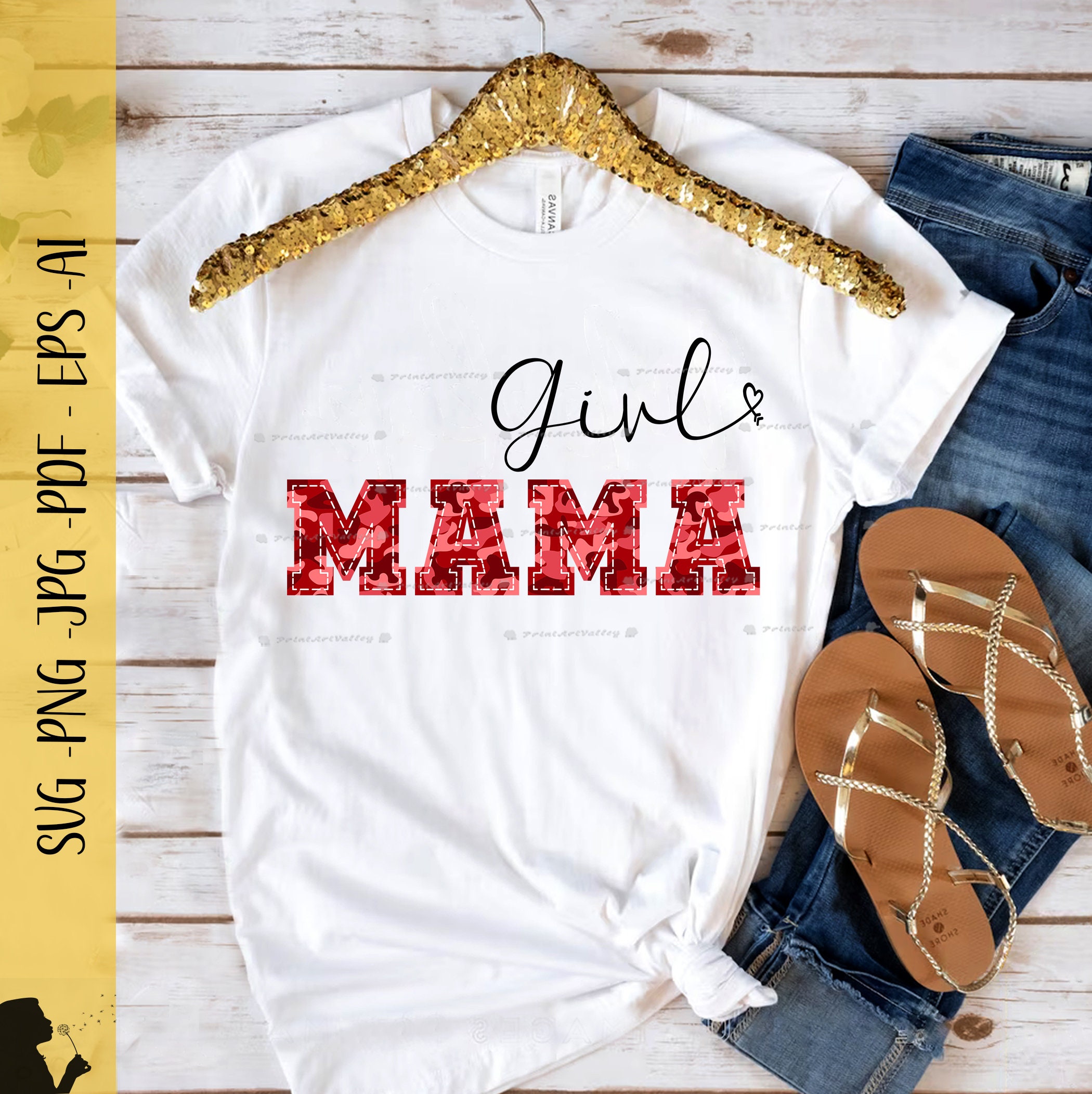 Girl Mama Pink Camo Print Png Svg Girl Mama Pink Camo Png Mom of Girls ...