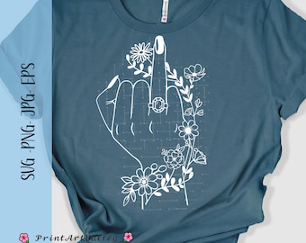 Wedding Ring Hand Svg Ring Finger Svg Bride SVG Ring Finger Shirt SVG ...