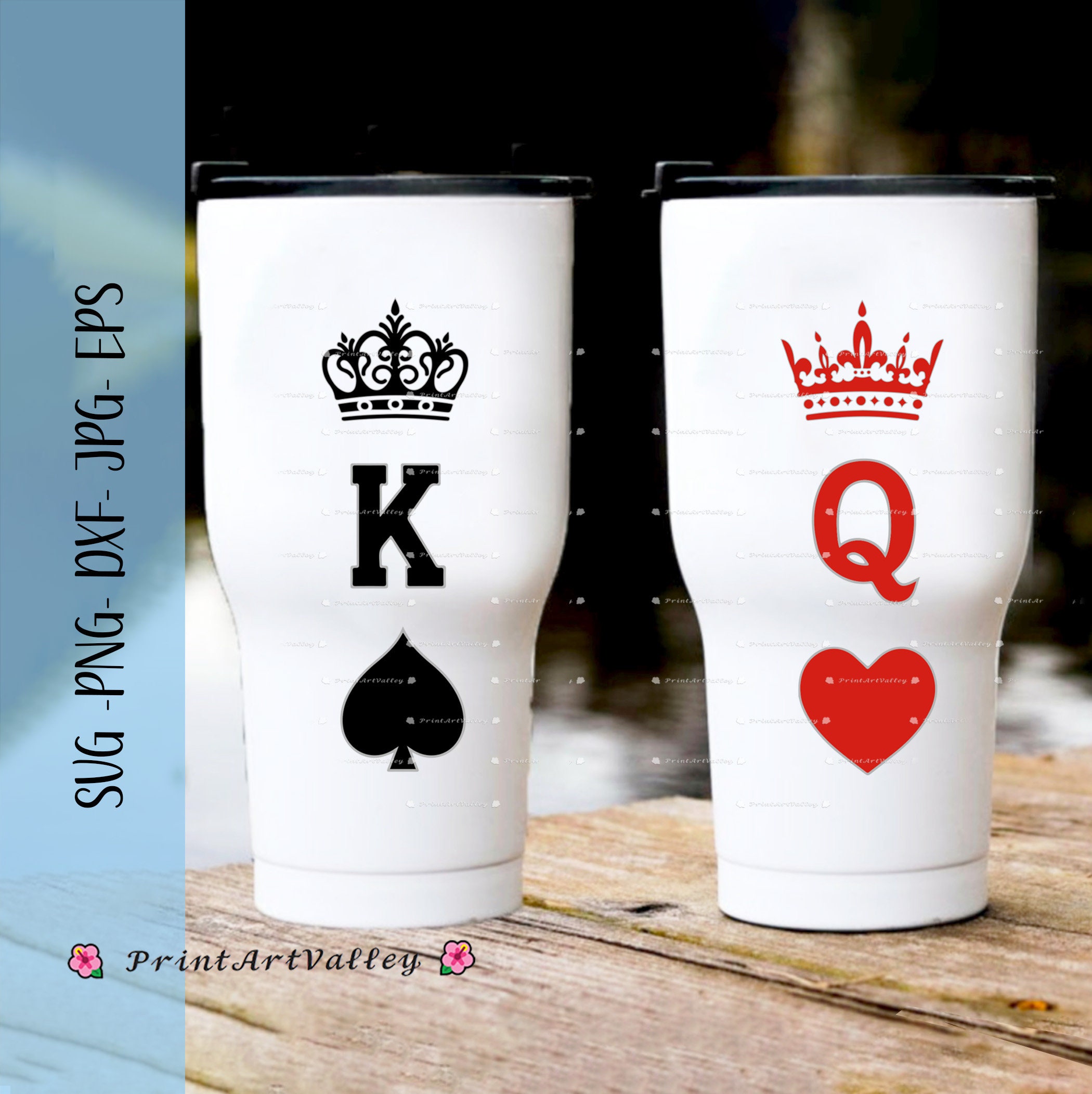 Svg King and Queen Svg File for Circut Dxf King and Queen Popular Svg ...