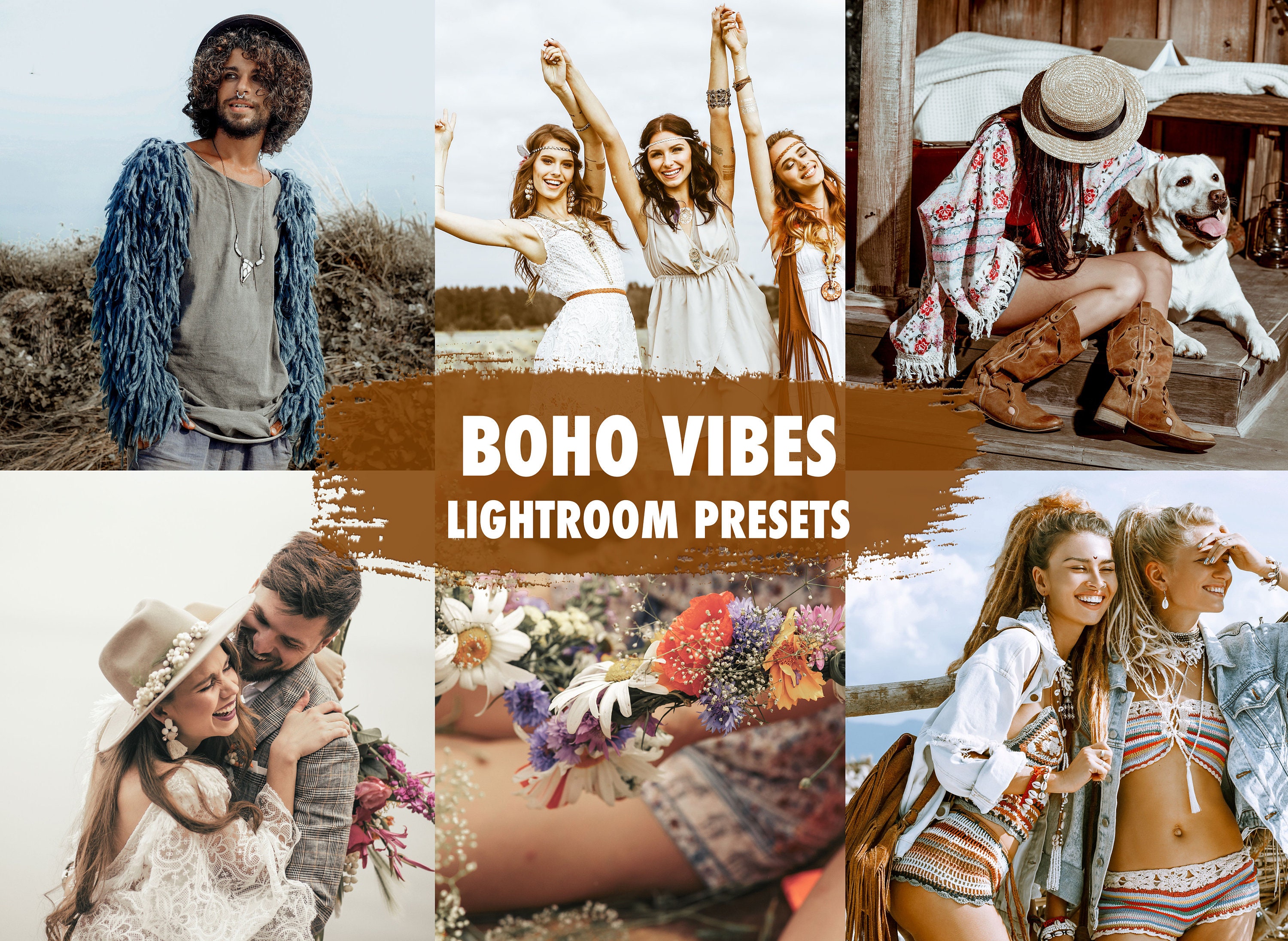 10 Boho Vibes Lightroom Presets Mobile Desktop Bohemian | Etsy