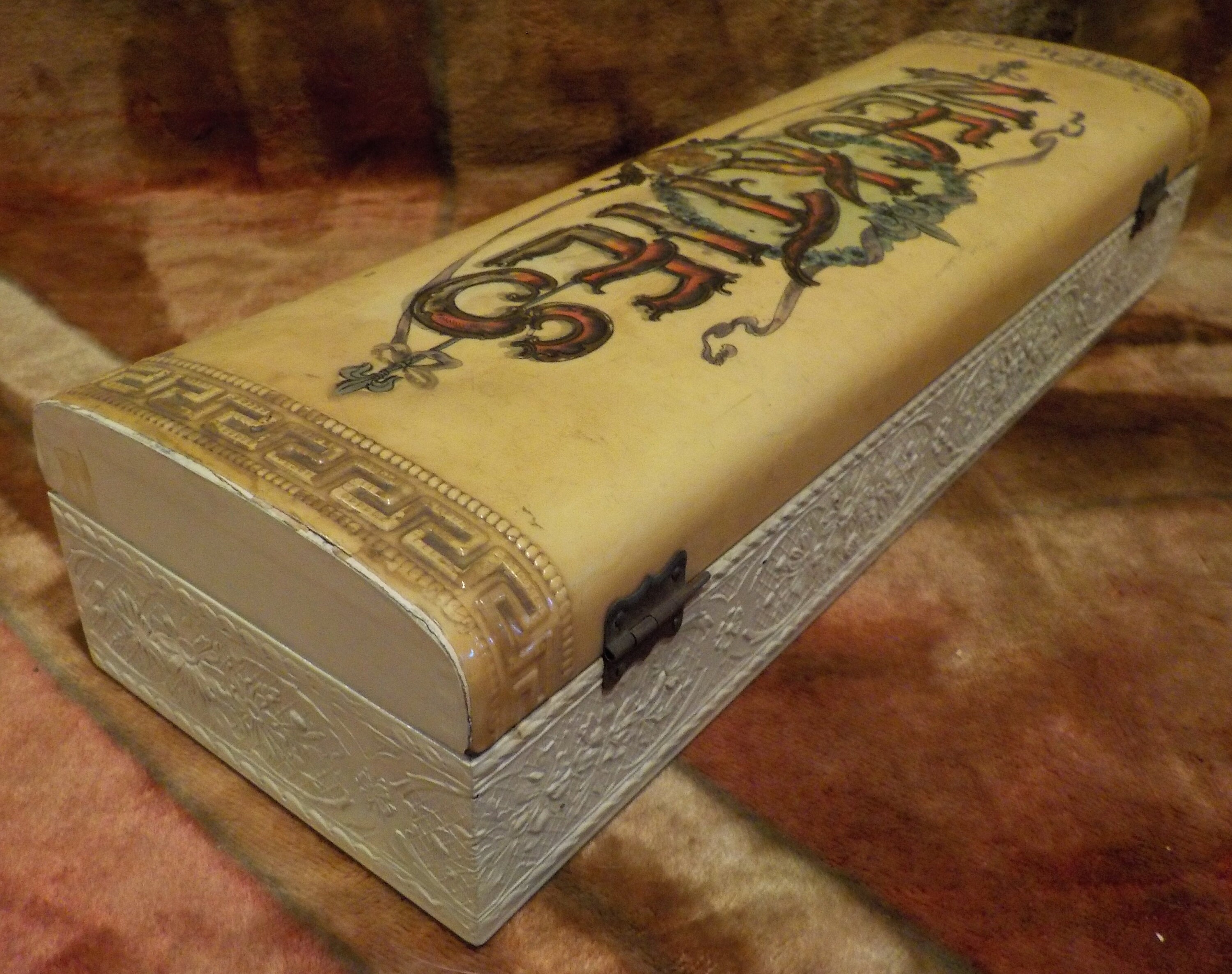 Vintage Victorian Celluloid Necktie Box - Etsy