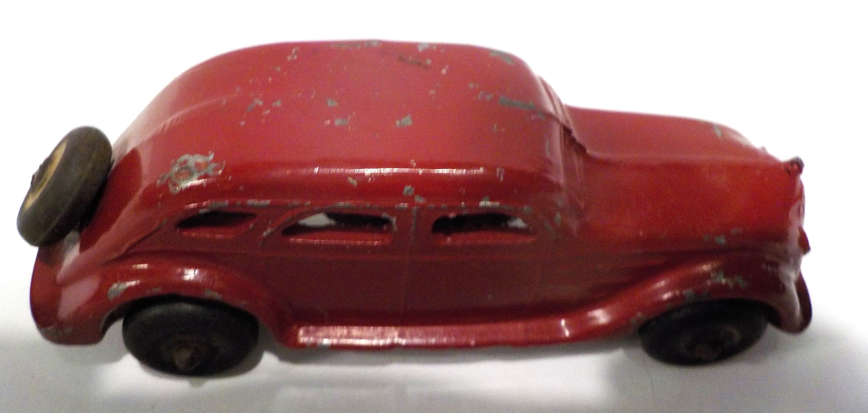 Vintage 1930s Red Sedan Slush Cast Car Toy - Etsy