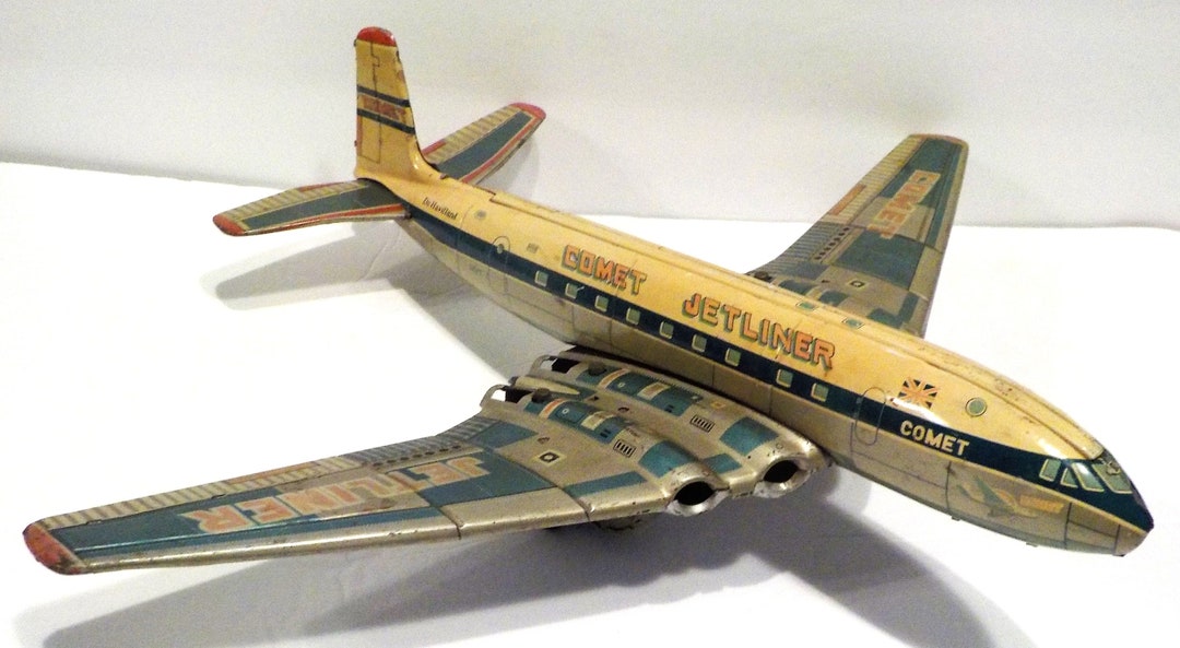 1950s Yonezawa Japan Tin Child's Toy De Havilland Comet Jet Airplane - Etsy