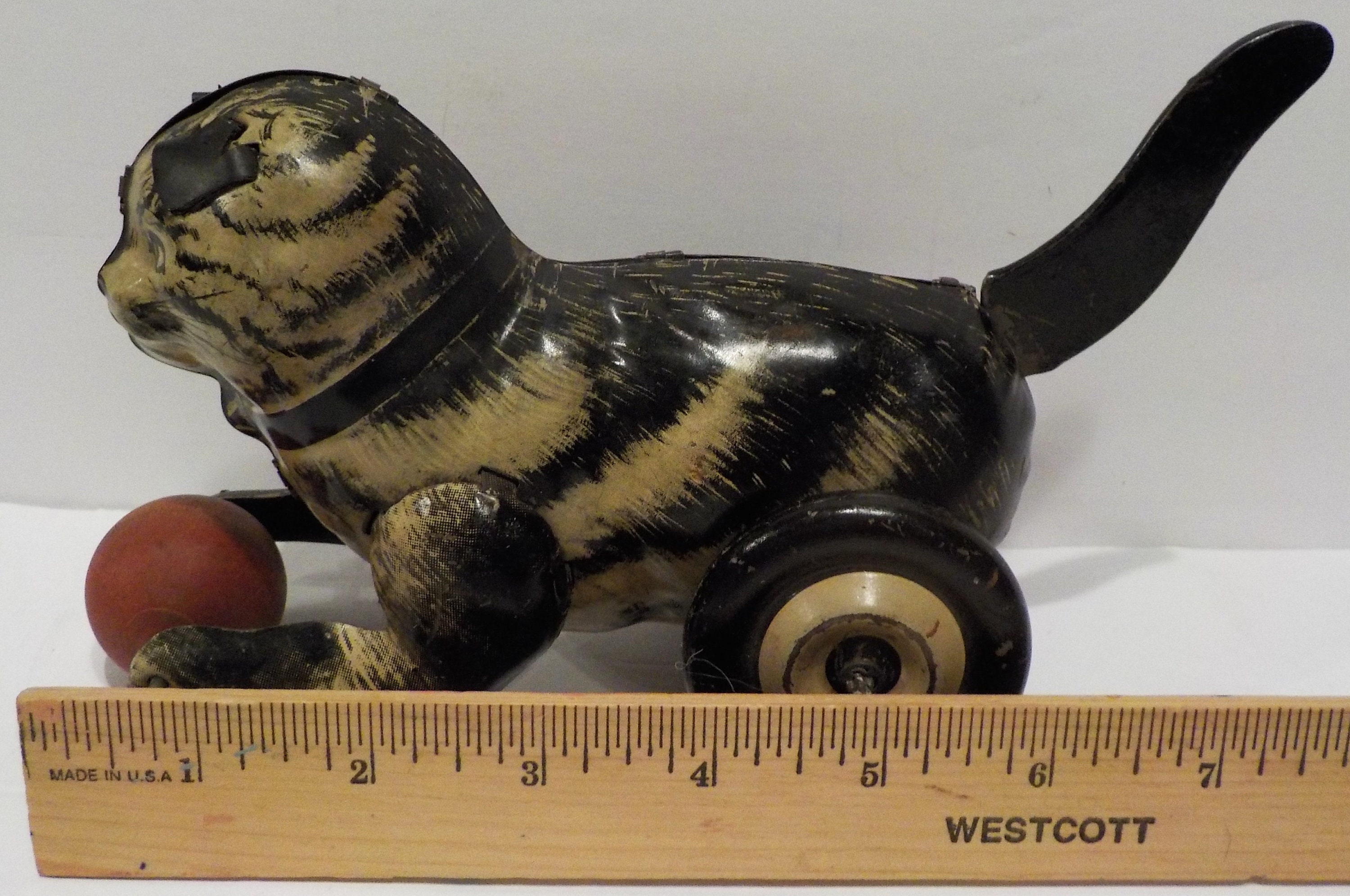 Antique Vintage Marx Tin Litho Wind up Cat With Ball Toy - Etsy
