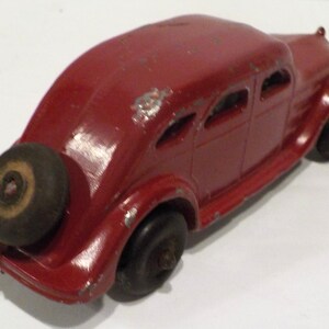 Vintage 1930s Red Sedan Slush Cast Car Toy - Etsy