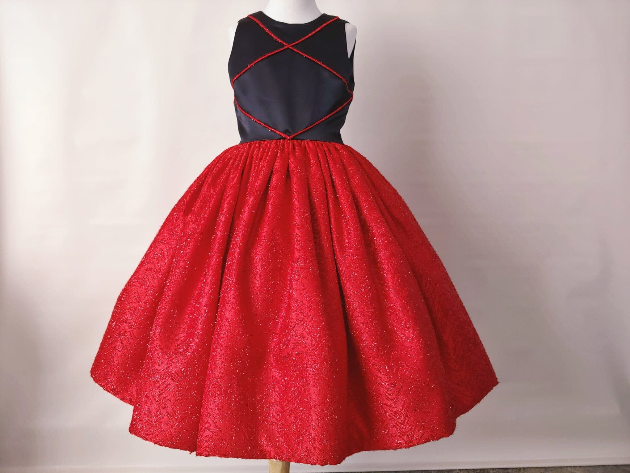 Dress for Girl Red and Black Party Dress Girl Toddler - Etsy