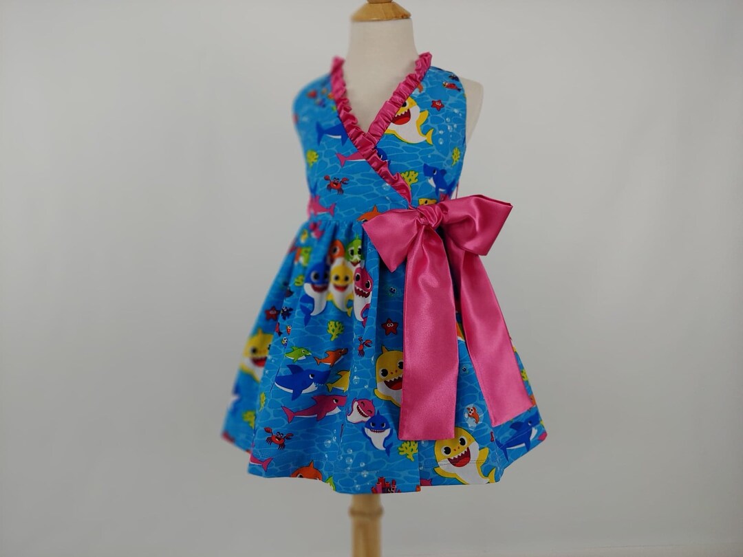 Baby Shark Dress for Girl Birthday Dress Girl Toddler Dress - Etsy