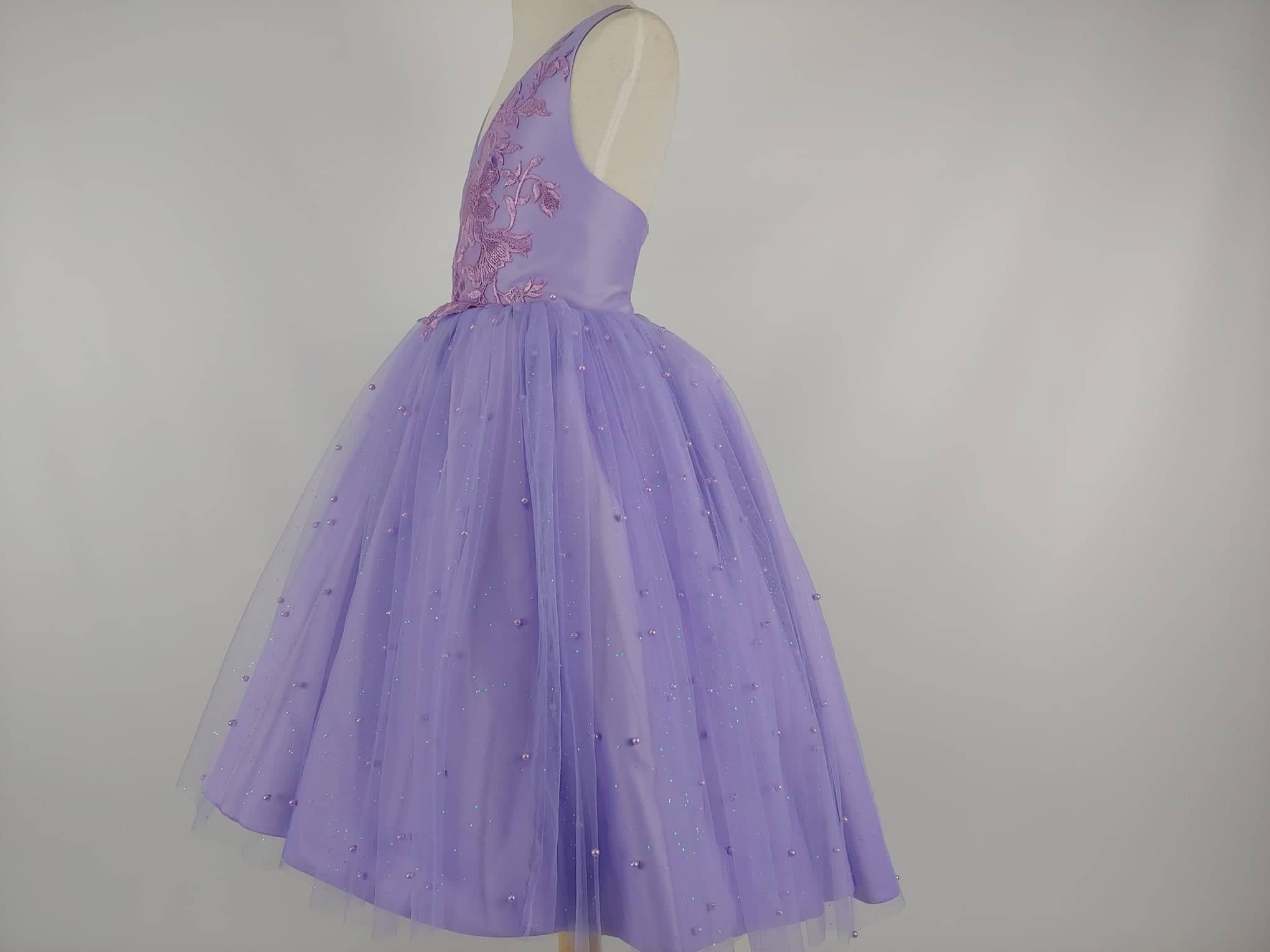 Lavender flower girl dress Fancy toddler dress Formal lavender | Etsy