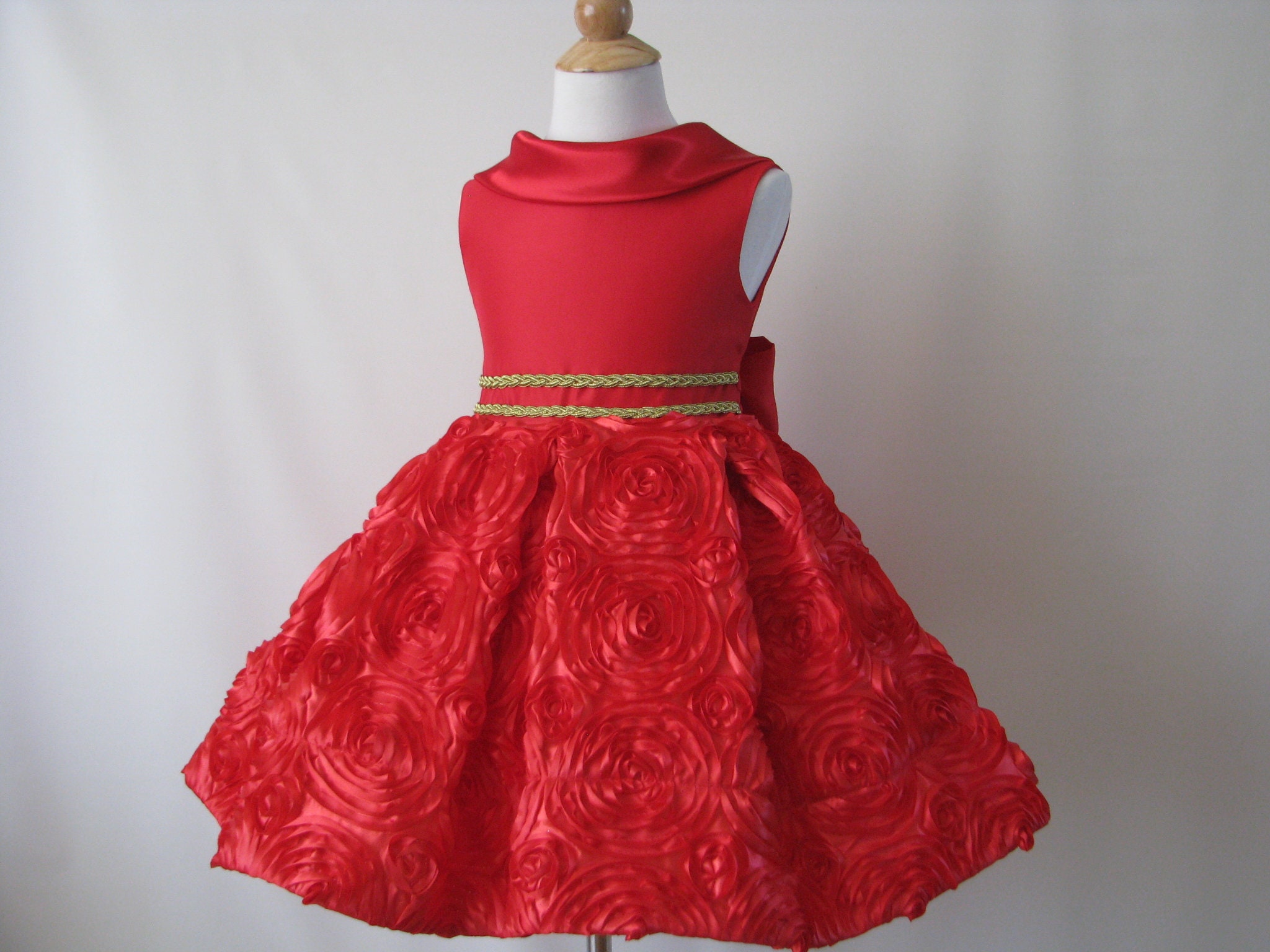 Baby dress girl Birthday red dress girl Pageant dress for | Etsy