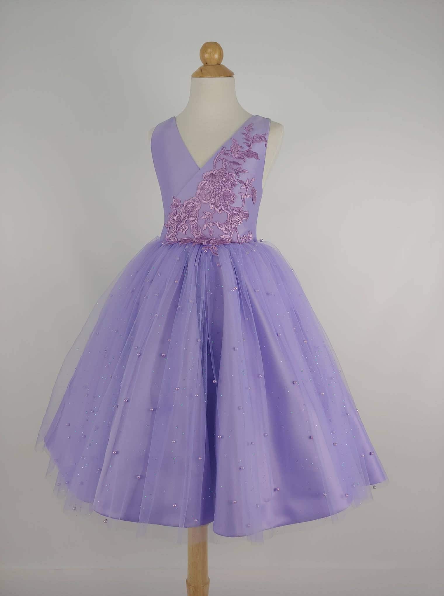 Lavender flower girl dress Fancy toddler dress Formal lavender | Etsy