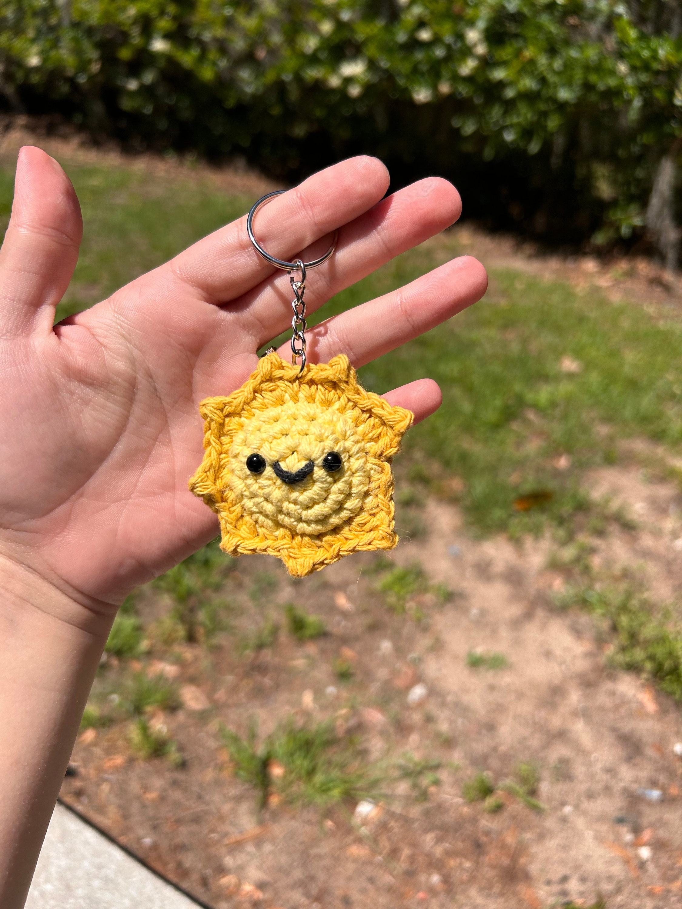 Crochet Earth & Sun Couples Keychain - Etsy