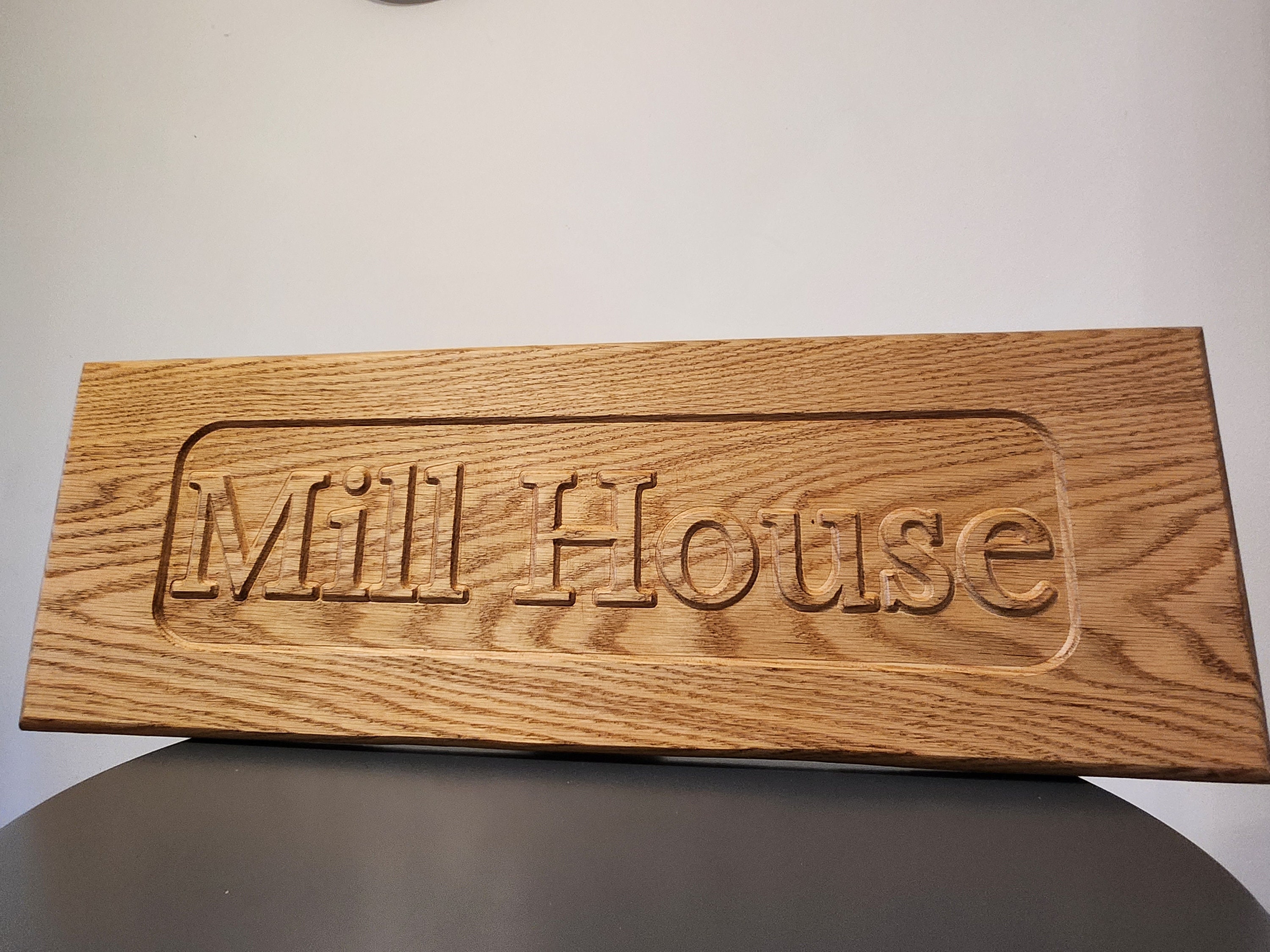 Customized Oak Wood House Sign, Personalized Family Name Plaque, Rustic ...