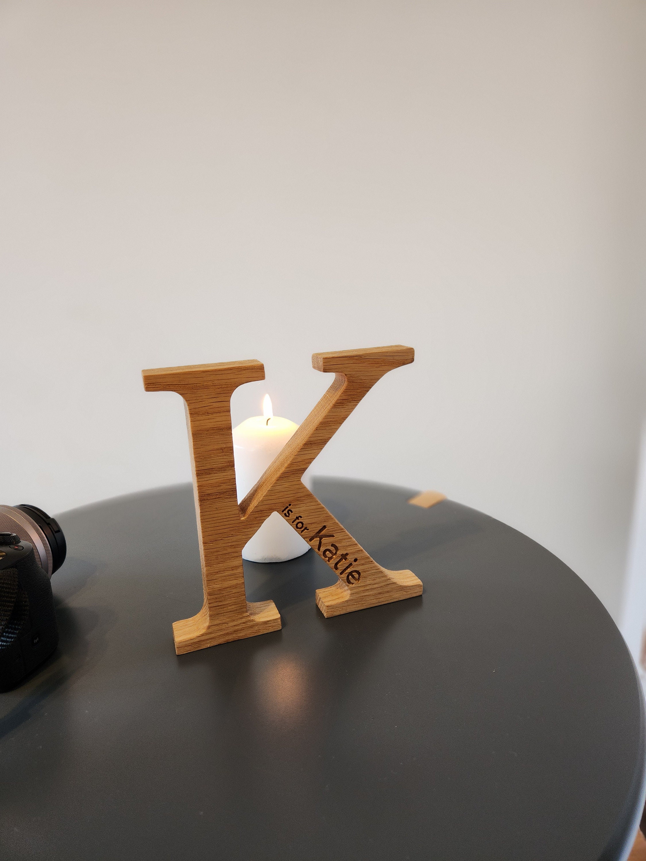 Personalized Solid Oak Name Letters With Engraved Full Name, Solid Oak ...