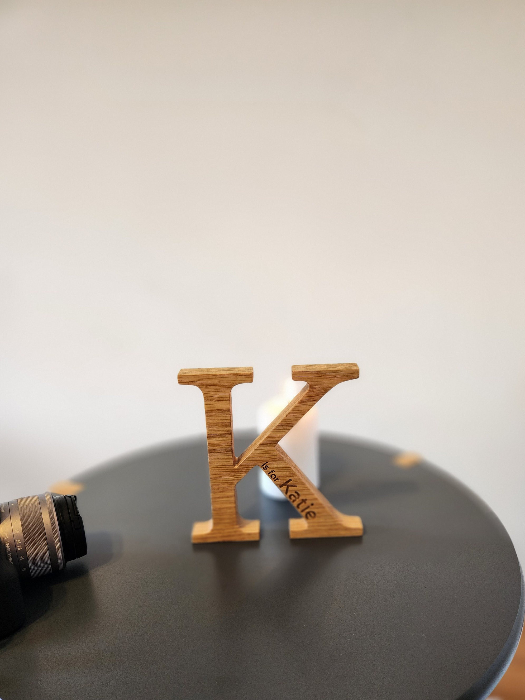 Personalized Solid Oak Name Letters With Engraved Full Name, Solid Oak ...