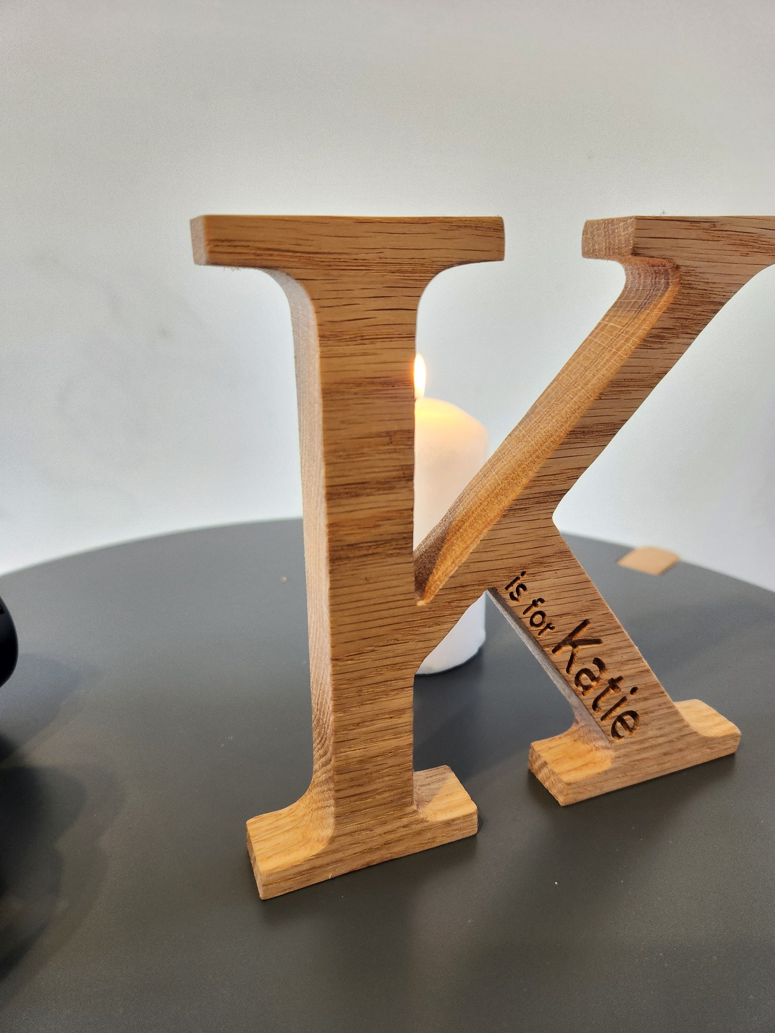 Personalized Solid Oak Name Letters With Engraved Full Name, Solid Oak ...