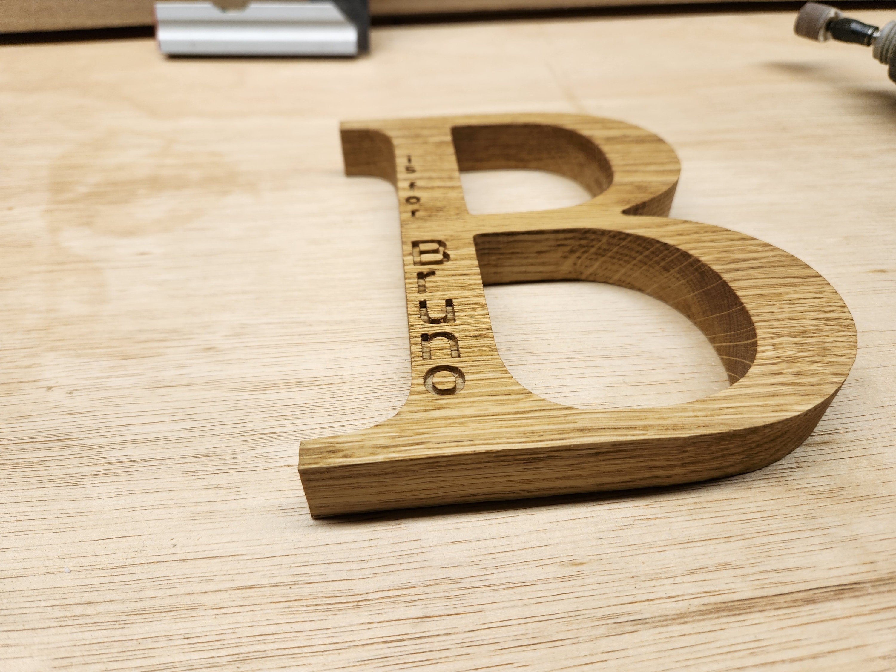 Personalized Solid Oak Name Letters With Engraved Full Name, Solid Oak ...