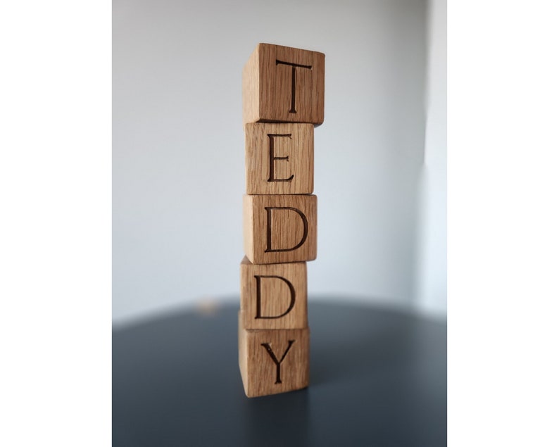 Custom Wooden Baby Name Letter Blocks Wooden Block Letters - Etsy