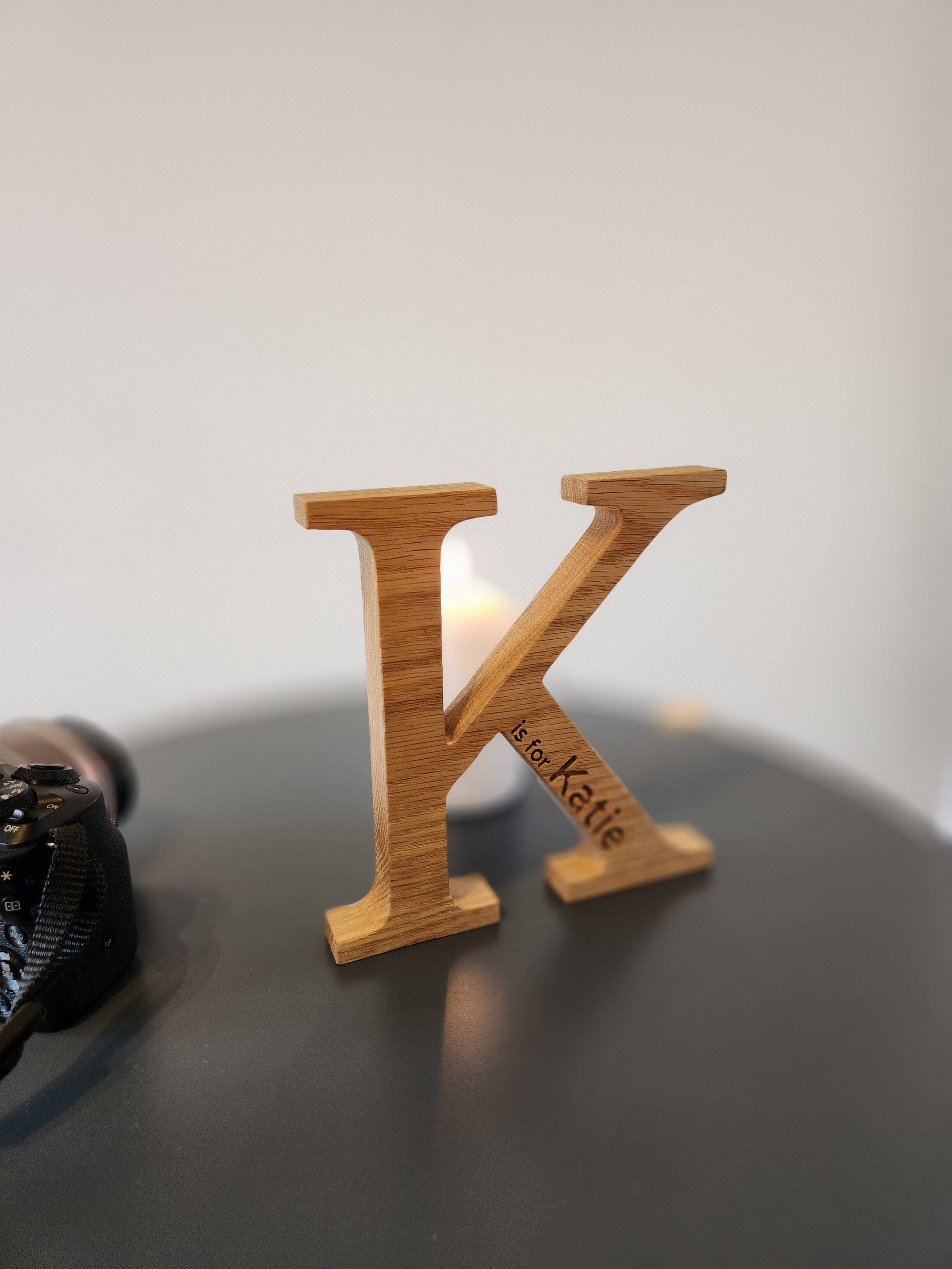 Personalized Solid Oak Name Letters With Engraved Full Name, Solid Oak ...