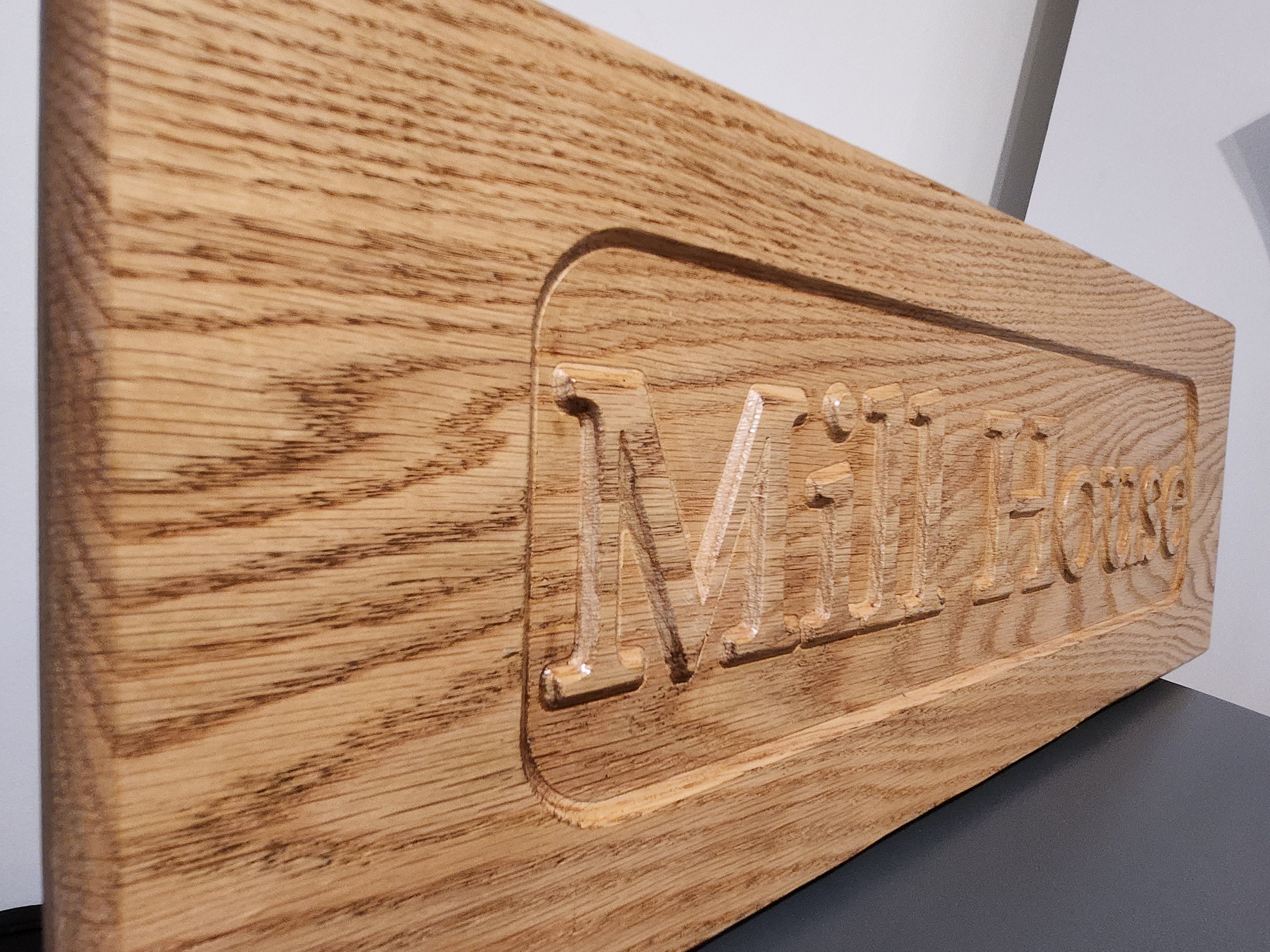 Customized Oak Wood House Sign, Personalized Family Name Plaque, Rustic ...