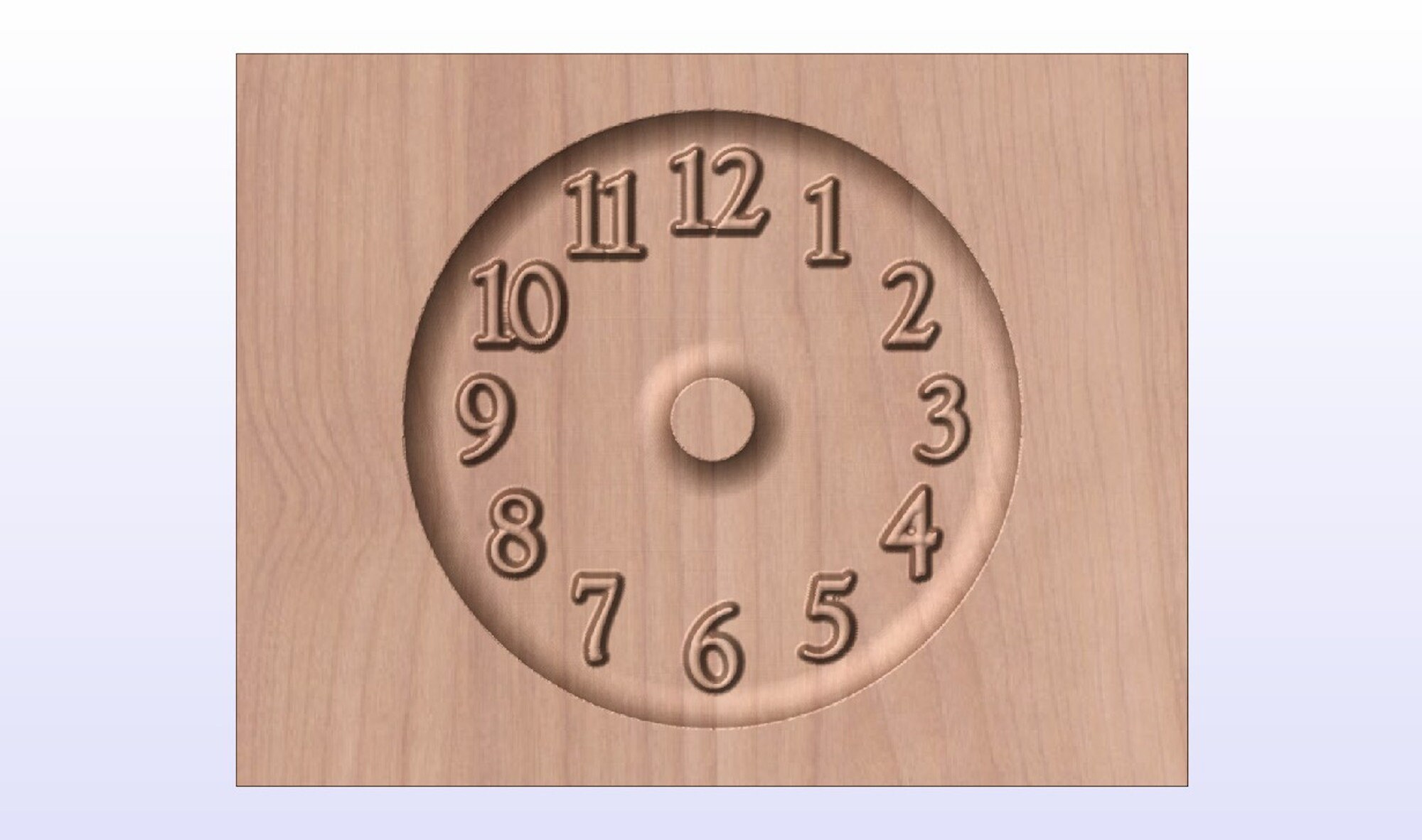3D Model Simple Clock Face STL File for CNC Wood Carving | Etsy