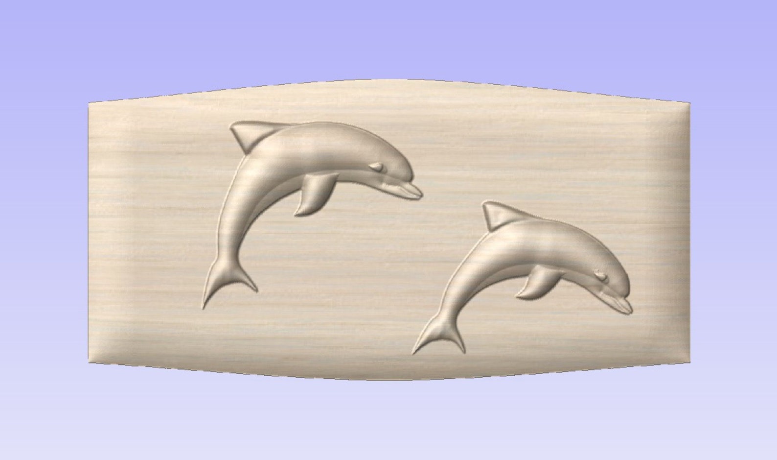 3D Model Dolphin Pair STL File for Nautical CNC Wood Carving | Etsy