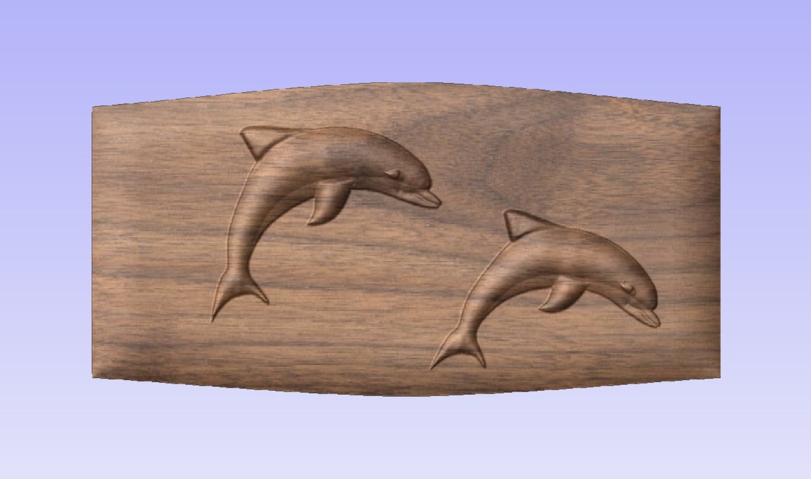 3D Model Dolphin Pair STL File for Nautical CNC Wood Carving | Etsy