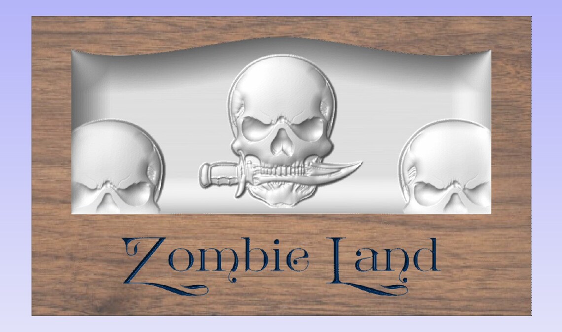 3d Model Skull And Cross Bones Stl File For Cnc Wood Carving Etsy