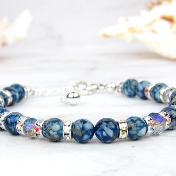 Dark Blue Bracelet - Etsy