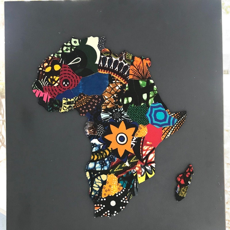 Fabric Collage Art - Etsy