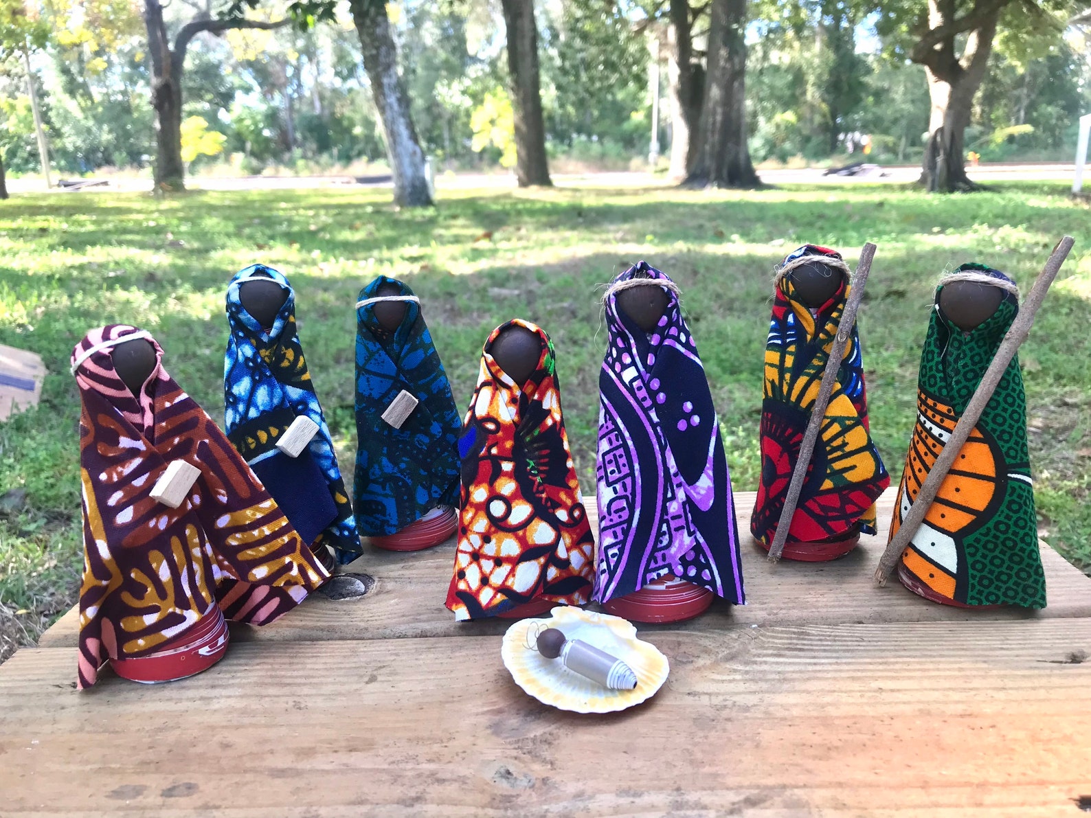 African Nativity Dark Skin Christmas 8 Piece Set Handmade - Etsy Ireland