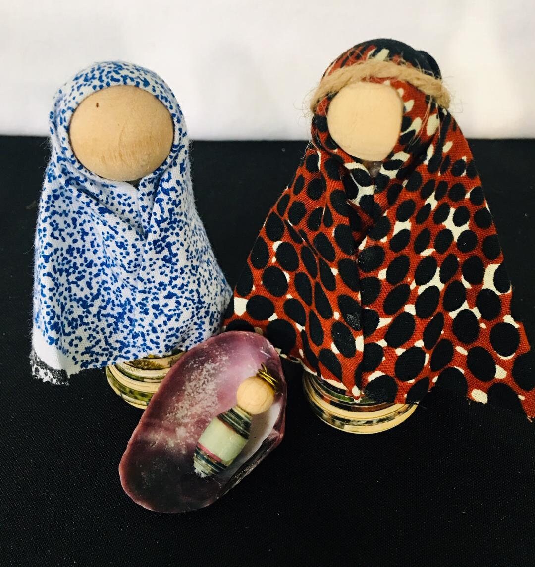Beige Skin African Nativity Christmas 8 Piece Set Handmade - Etsy