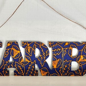 Karibu Swahili Handcarved Welcome Sign Wood Kitenge Fabric Entry Foyer ...
