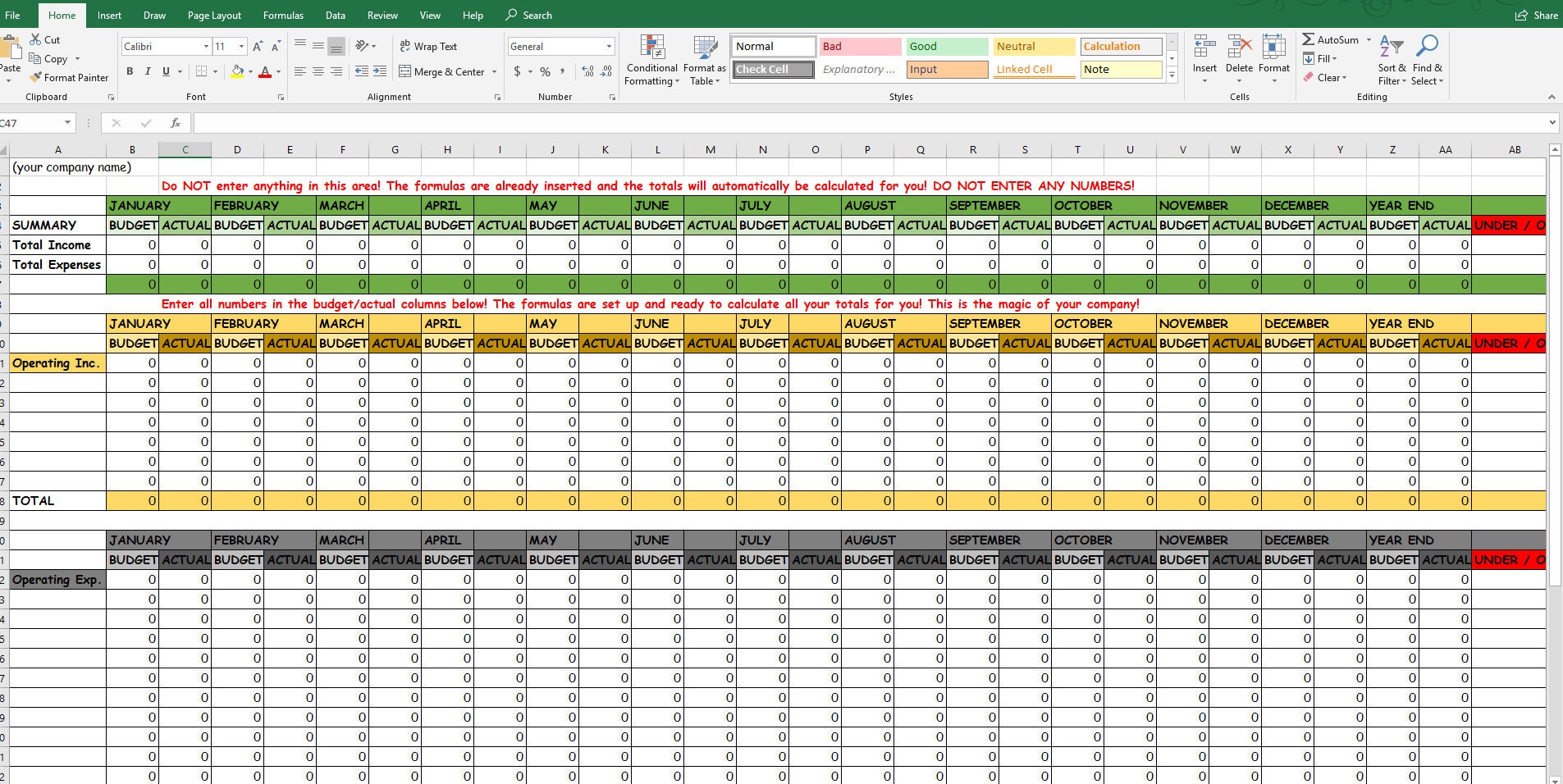 Business Finance Spreadsheet - Etsy