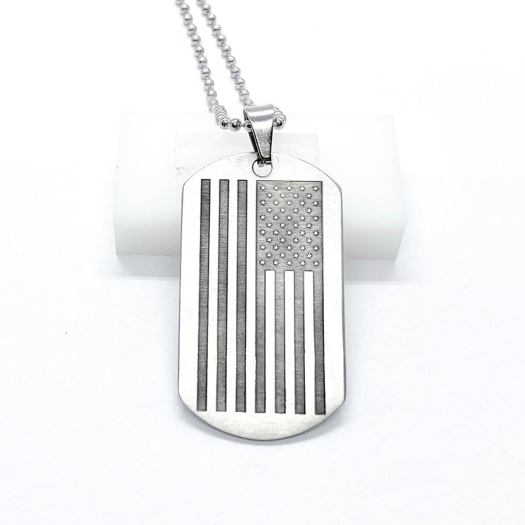 American Flag USA Dog Tag - Etsy