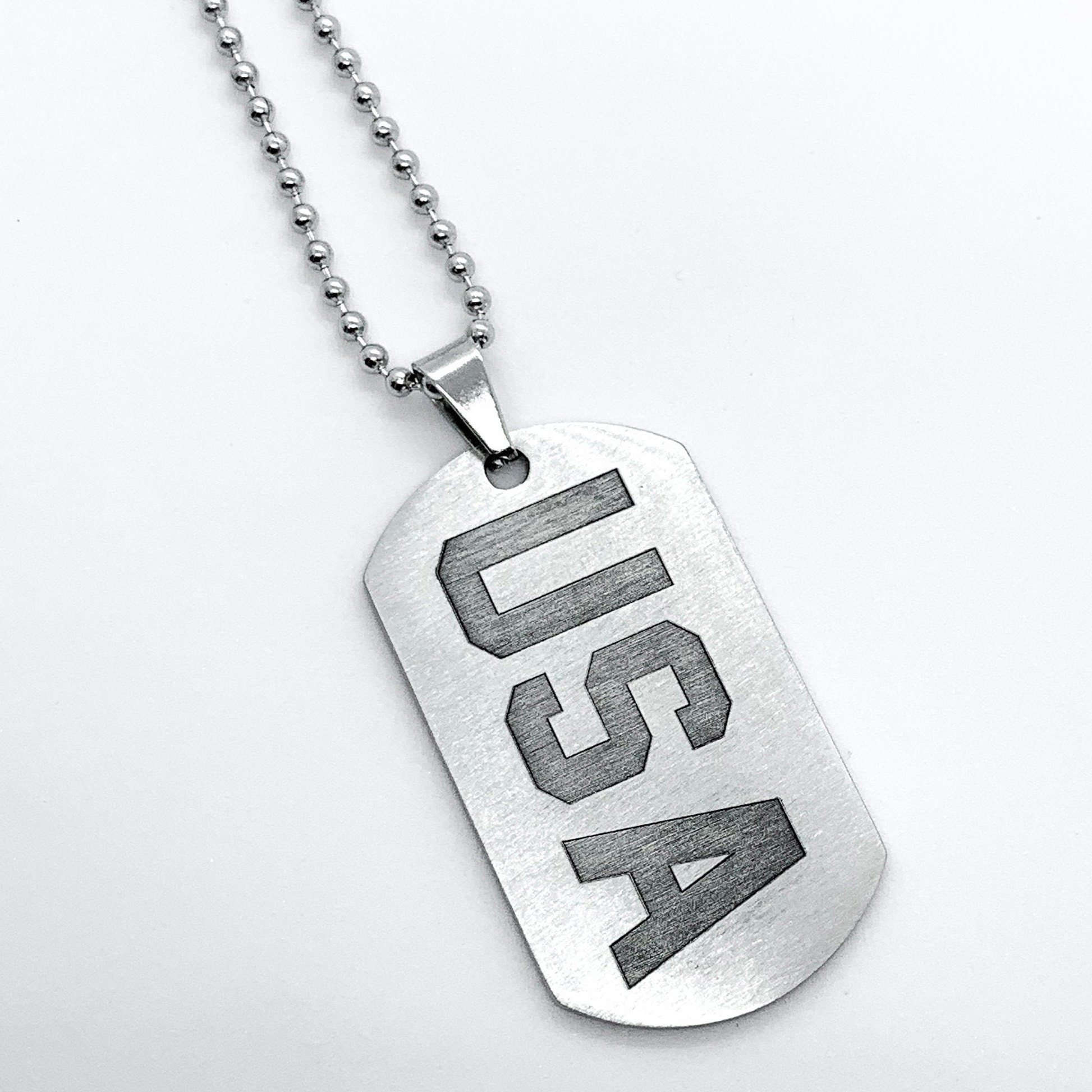 American Flag USA Dog Tag - Etsy