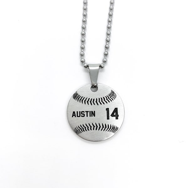 Baseball Boy Necklace - Etsy