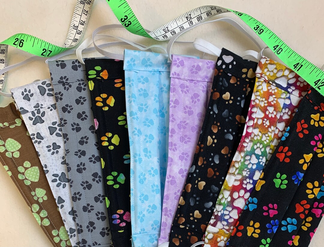 Pet Paws Face Mask, Hand Made, in Stock Double Layered and Pleated ...