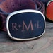 Monogrammed Leather Belt Buckle Men's Custom Leather - Etsy