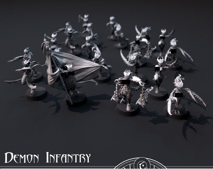 Demonic Damsels, Grimdark Demon Warriors of Excess X20 Bulk Custom ...