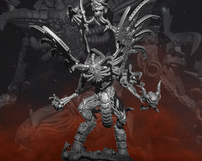 Angstmorn, Mechanical Demon Lord - Large Demon Lord Model + Custom 80mm ...