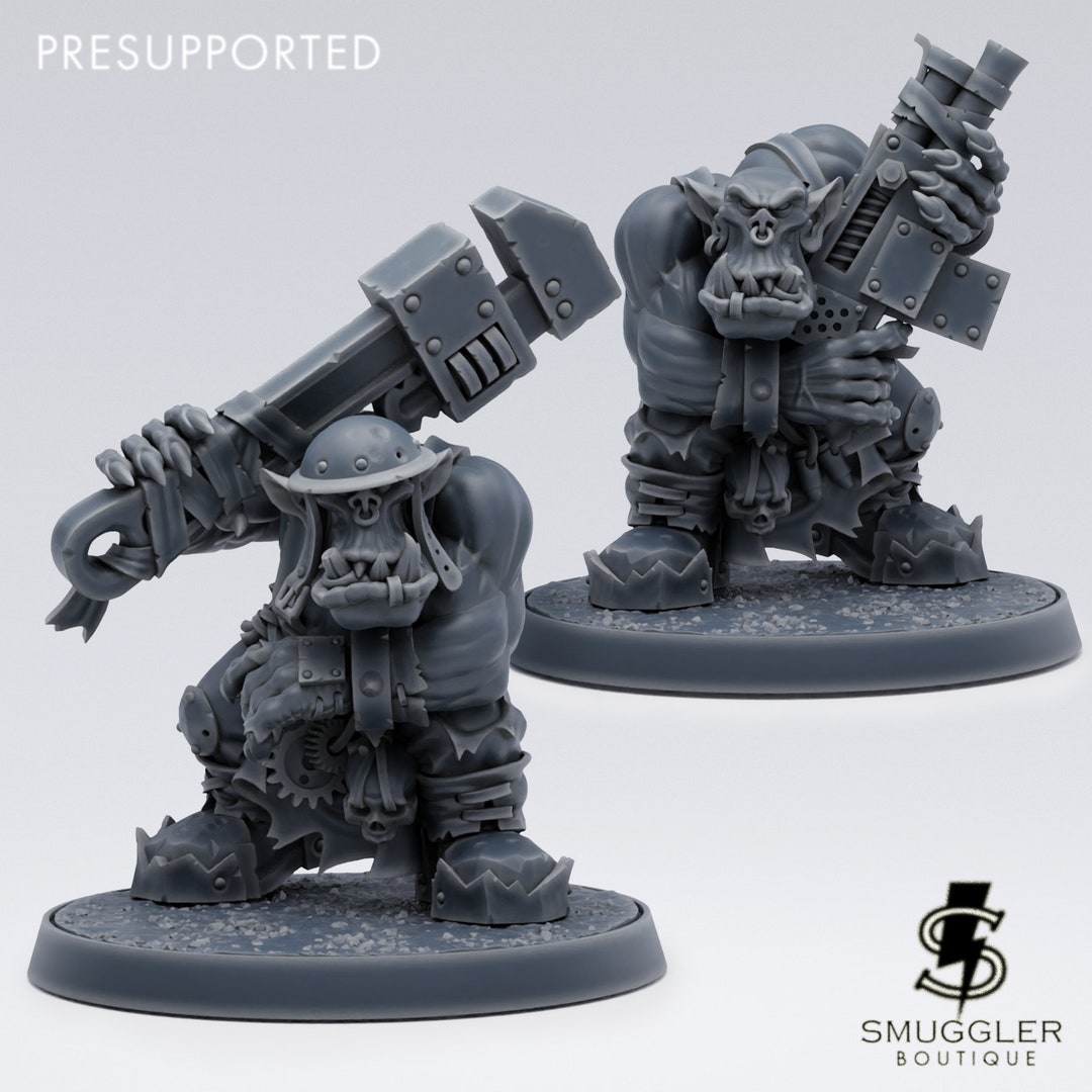 Guzdrur, Ork Mek X2 - High Quality Space Ork Mek With Custom 32mm Bases ...