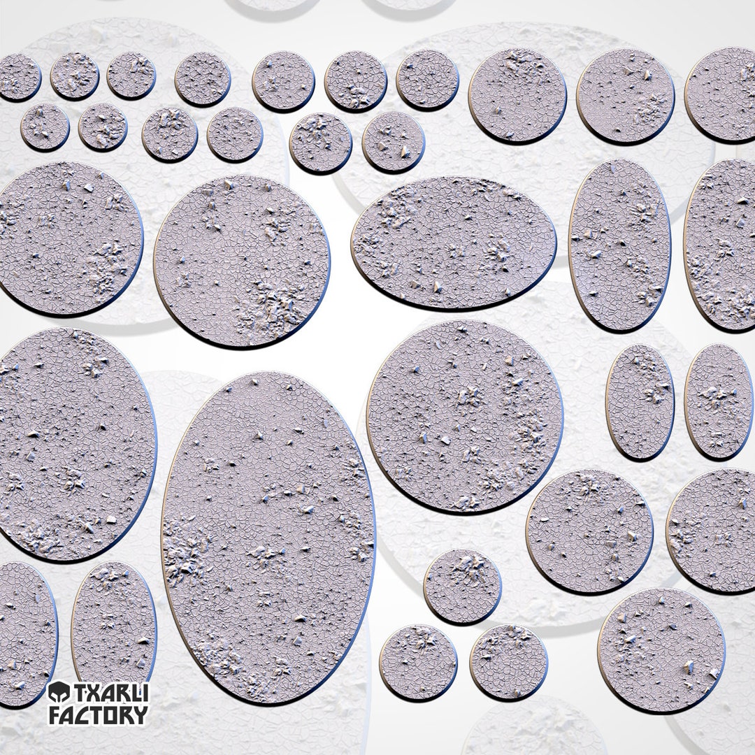 Parched Earth Bases - Custom Desert Themed 32/40/60mm+ Bases - All ...