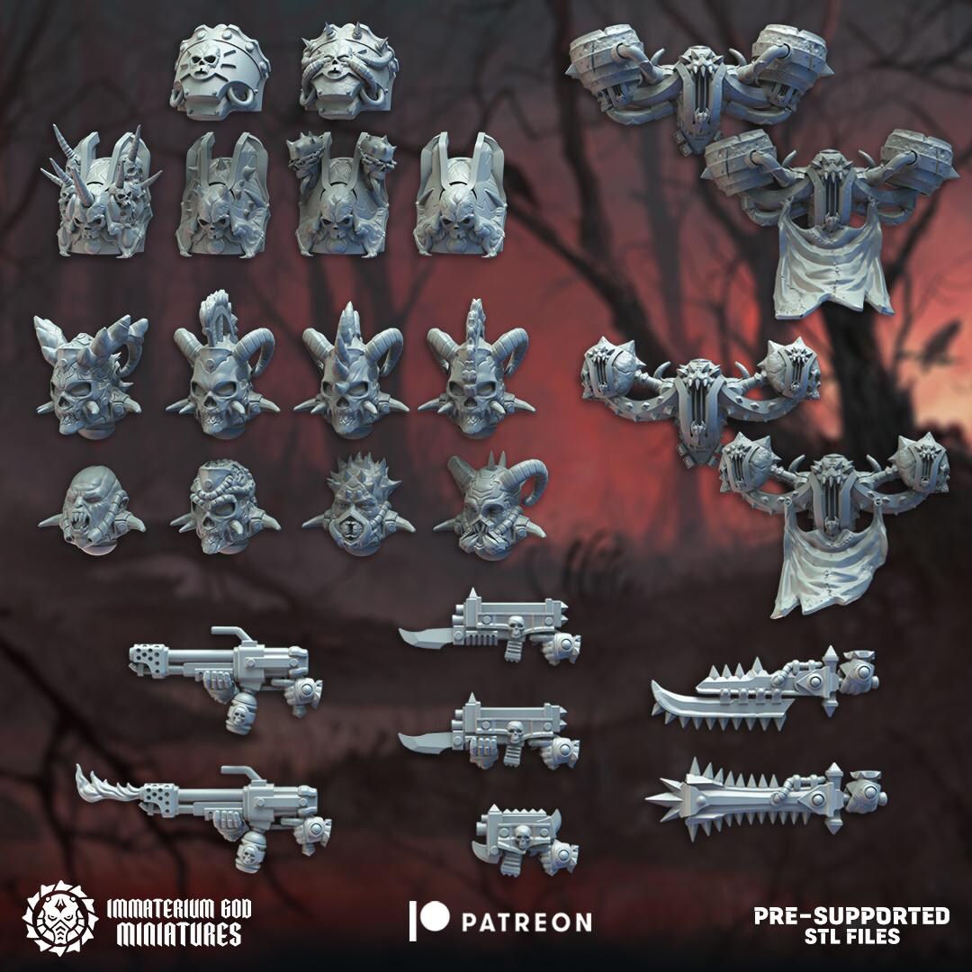 Blood Corsair Bits Pack - Custom Bits for Sci-fi Wargames. Grim Corsair ...