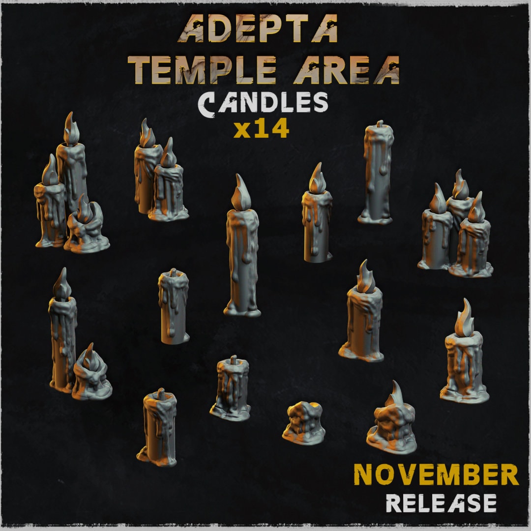 Adepta Temple Basing Candles X20 - Basing Bits for Miniatures - Tiny ...